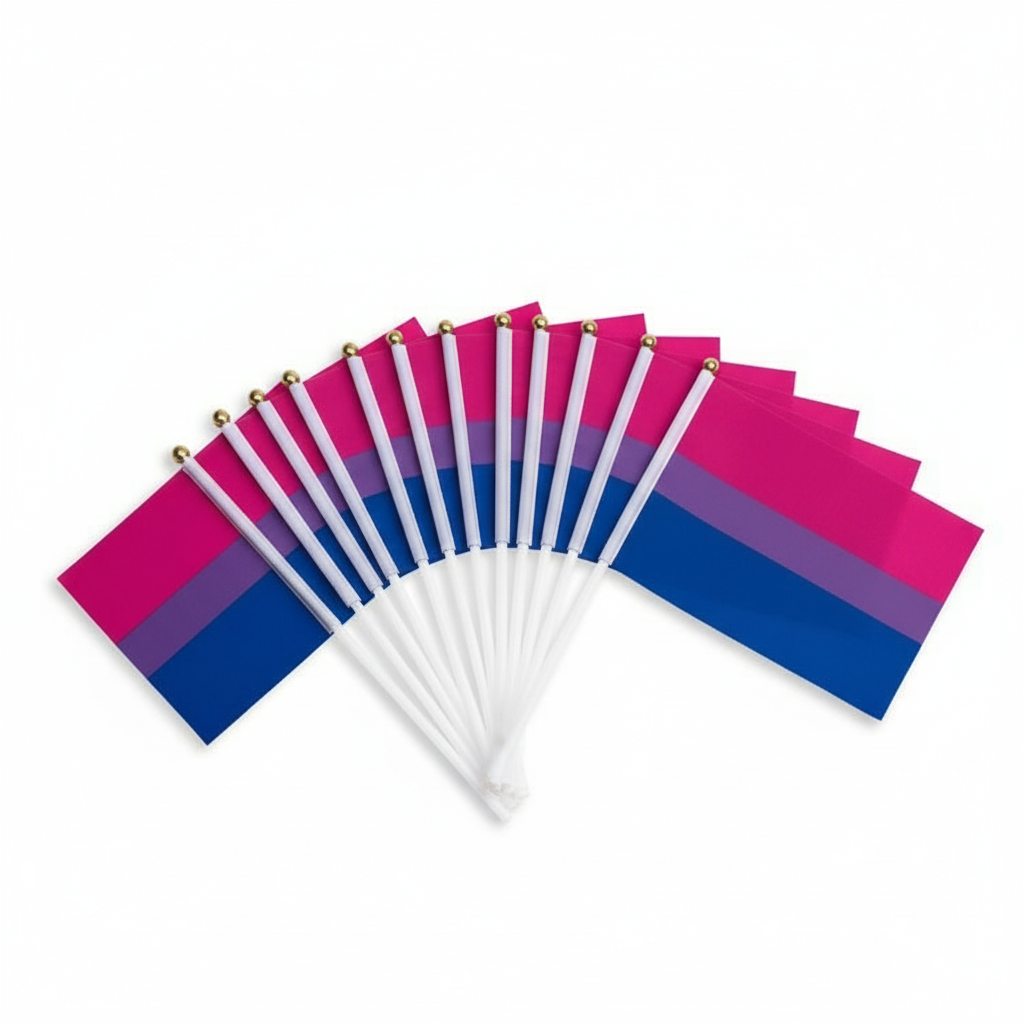 30 Handheld Bisexual Pride Flags – Queer In The World: The Shop