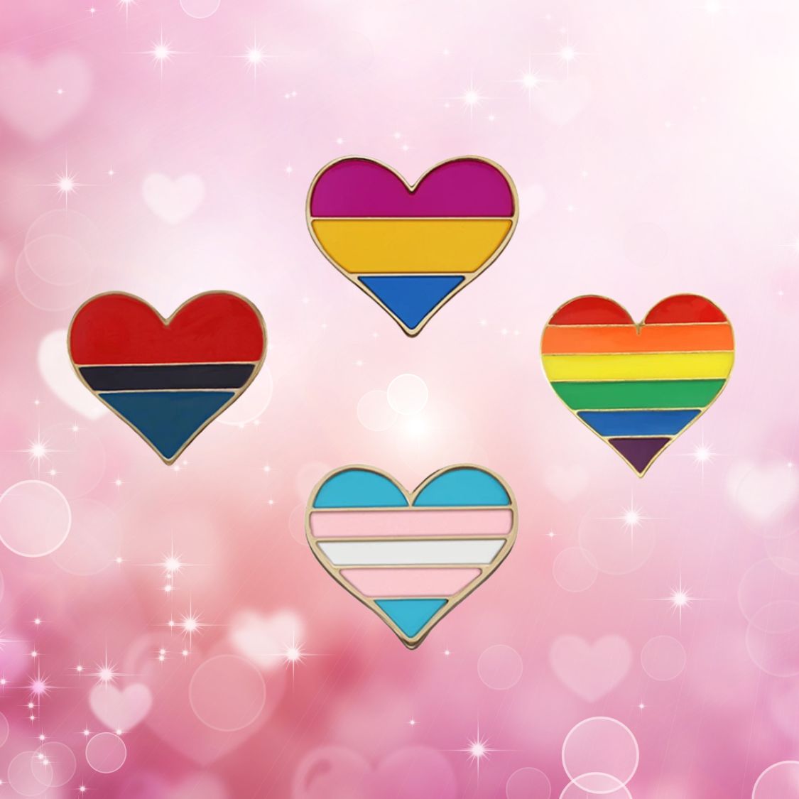 Queer Heart Enamel Pins Collection – Queer In The World: The Shop