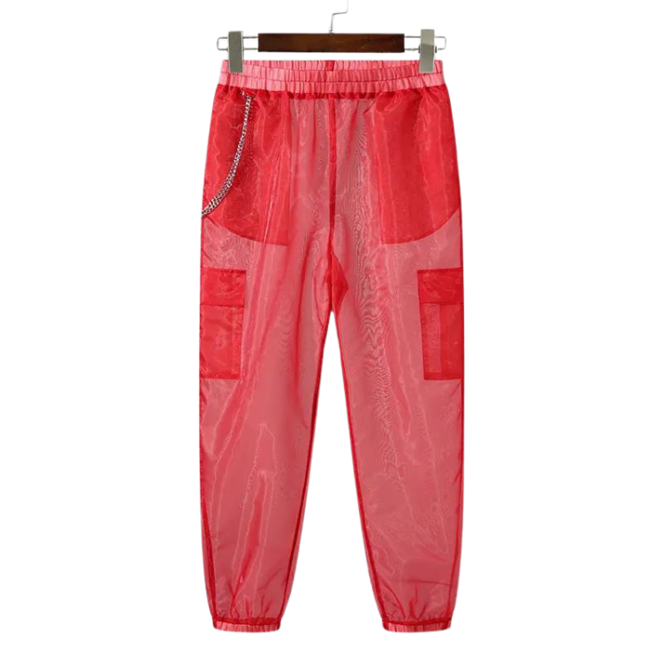 Mesh Mystique Men's Sheer Joggers With Pockets – Queer In The World ...