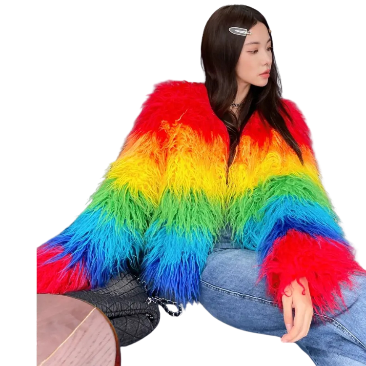 Opulent LGBT Rainbow Luxe Coat – Queer In The World: The Shop