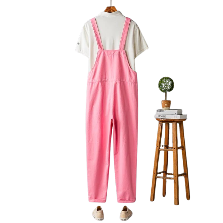 Pink Pop Adjustable Overalls – Queer In The World: The Shop