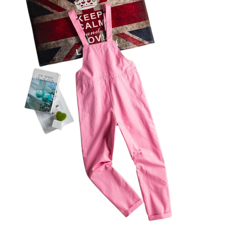 Pink Pop Adjustable Overalls – Queer In The World: The Shop