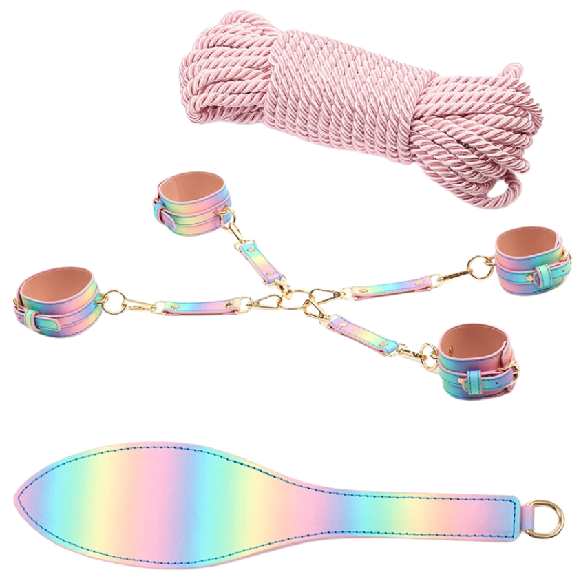 Rainbow Fierce 8-Piece Bondage Erotic Set – Queer In The World: The Shop