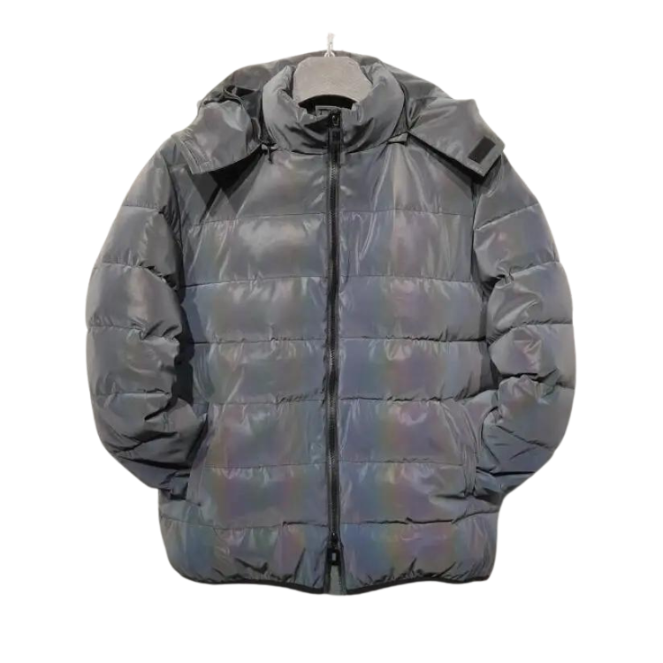 Reflective Luminous Zipper Hooded Puffer Jacket – Queer In The World ...