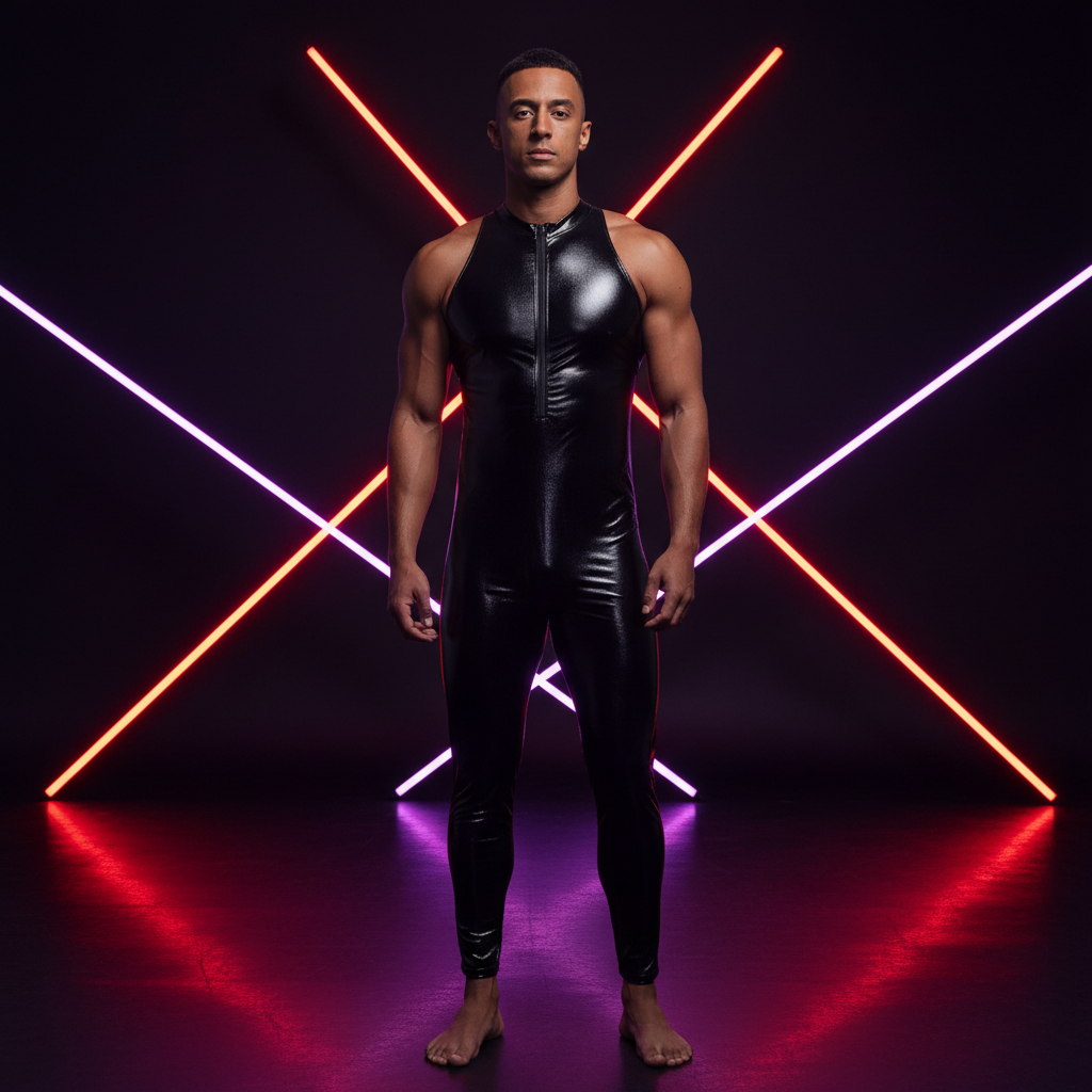 Power Pose Metallic Disco Men's Bodysuit – Queer In The World: The Shop