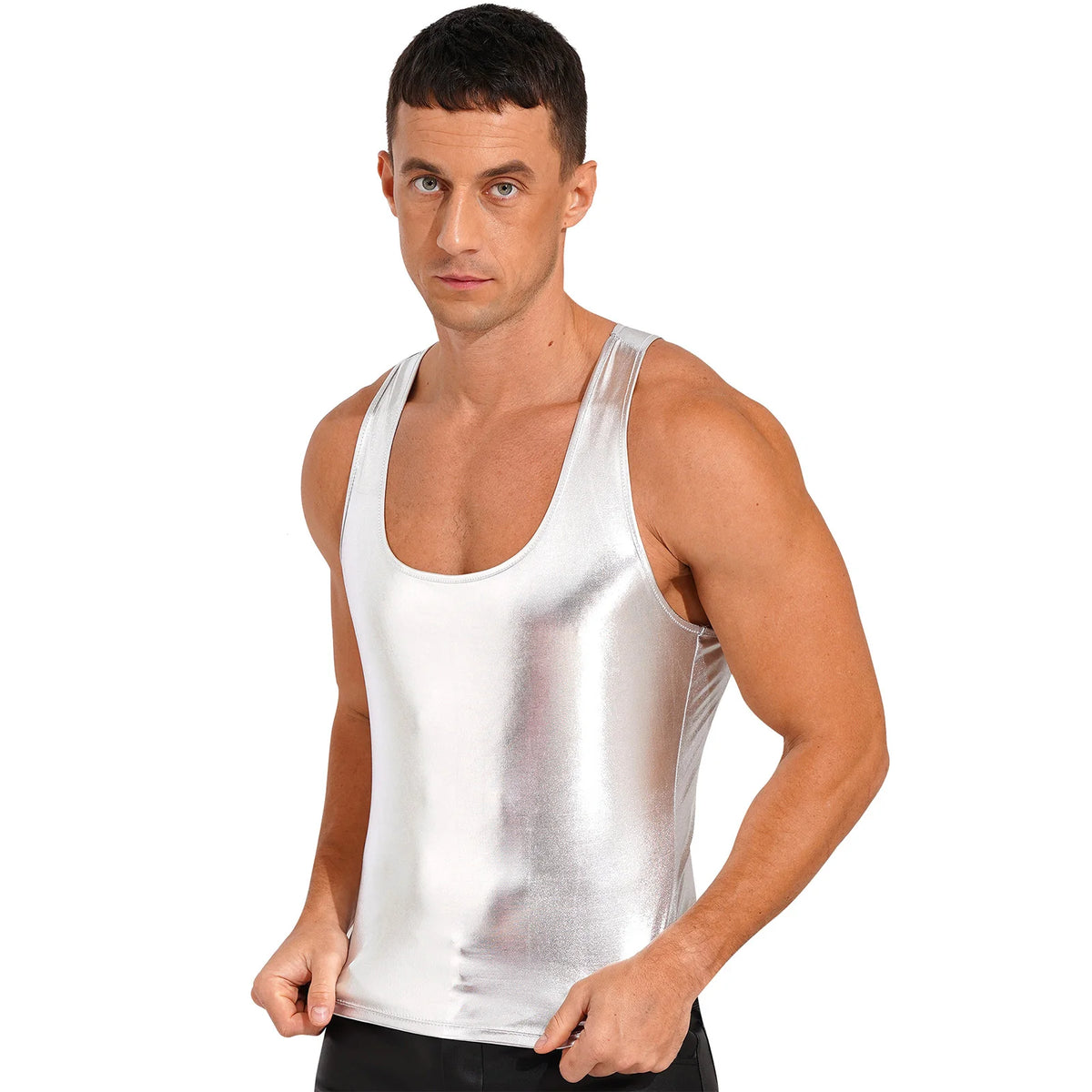 Metallic Gloss Racerback Tank – Queer In The World: The Shop
