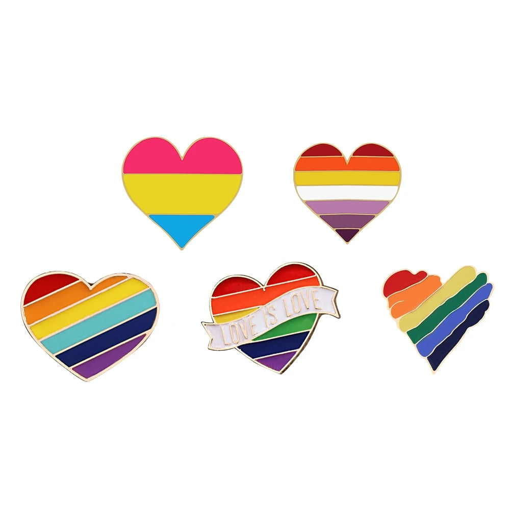 LGBT Hearts Enamel Pins Collection – Queer In The World: The Shop