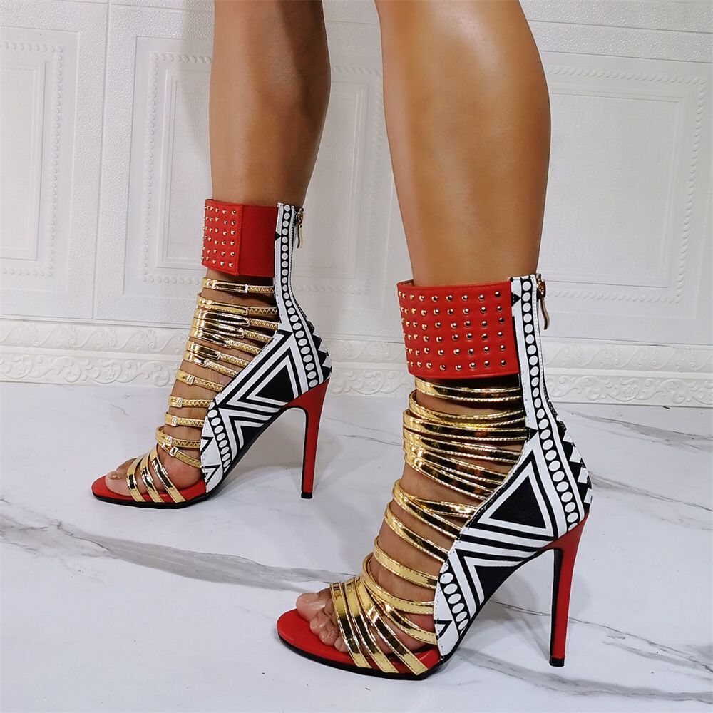Pop Gladiator Metallic Heels – Queer In The World: The Shop