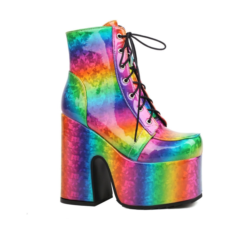 Chic Rainbow Platform Heels – Queer In The World: The Shop