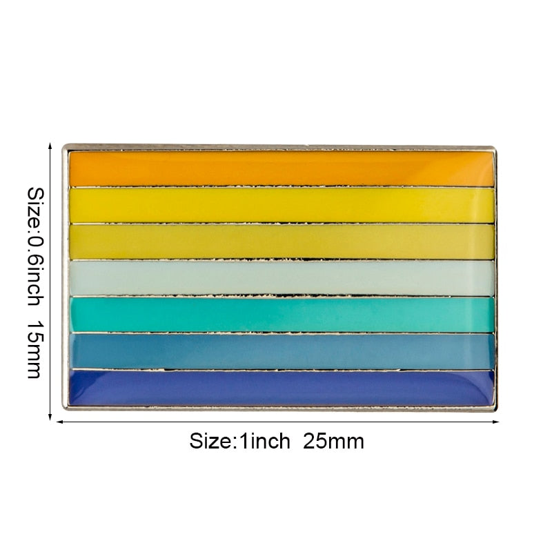 Genderfaun Pride Flag Enamel Pin – Queer In The World: The Shop