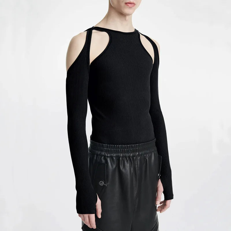 Men's Cut-Out Sexy Stretch Skinny T-Shirt – Queer In The World: The Shop