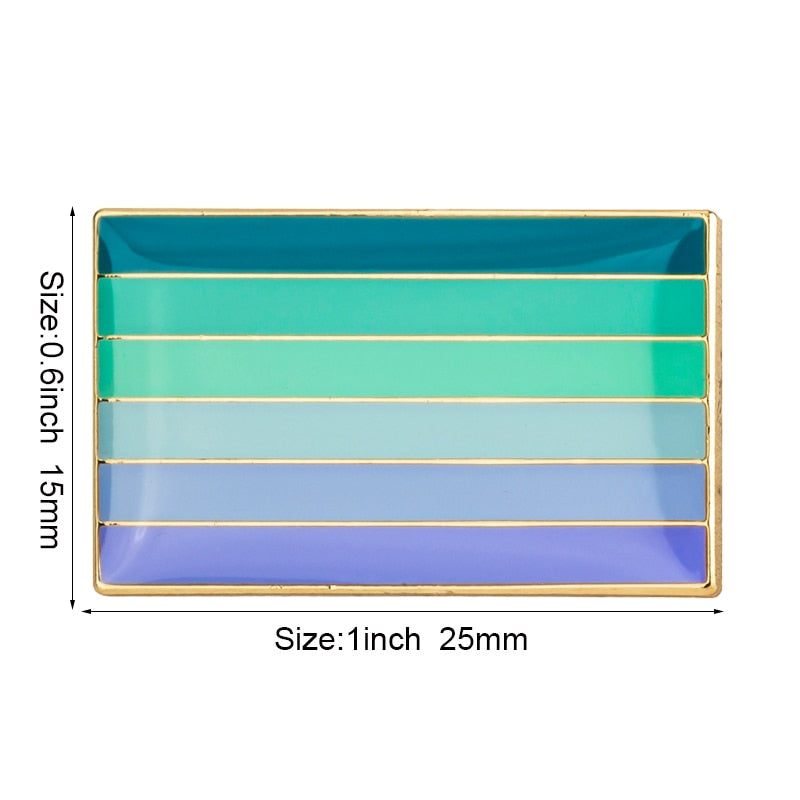 Neptunic Pride Flag Enamel Pin – Queer In The World: The Shop