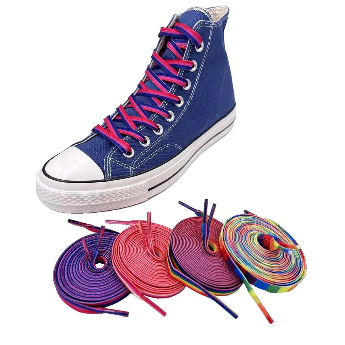 Lace-Up Bisexual Pride Shoe Laces – Queer In The World: The Shop