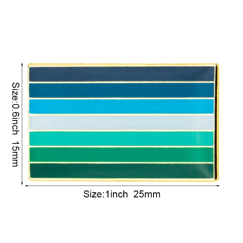 Gay Male Pride Flag Enamel Pin – Queer In The World: The Shop
