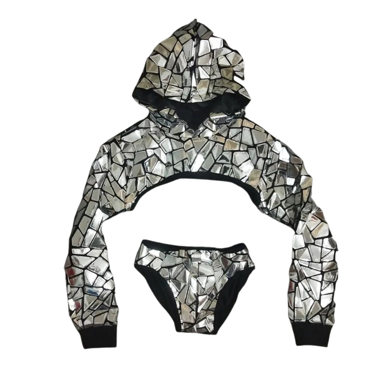 Sequin Shimmer Men's Hooded Clubwear Outfit – Queer In The World: The Shop
