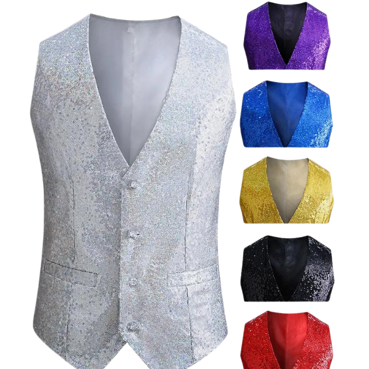 Sequin V-Neck Pride Vest – Queer In The World: The Shop