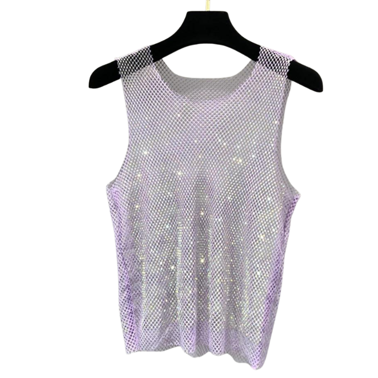 Studio 54 Mesh Shimmer Tank Top – Queer In The World: The Shop