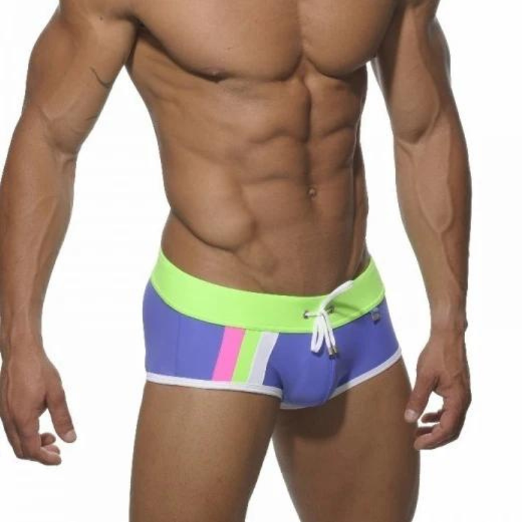 Triple Stripe Square Cut Swimwear – Queer In The World: The Shop