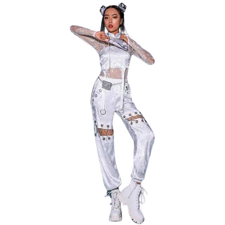 White Lace Hip Hop Outfit – Queer In The World: The Shop