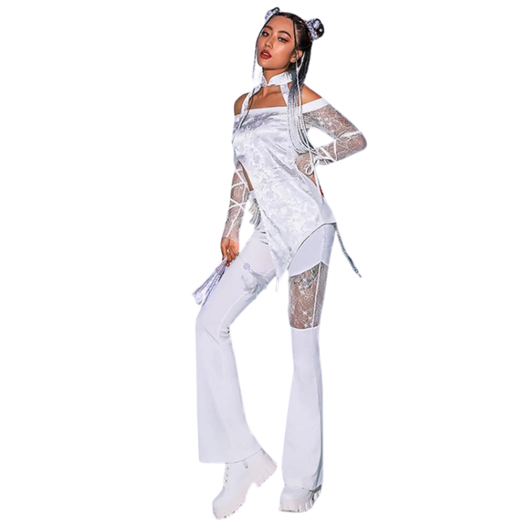 White Lace Hip Hop Outfit – Queer In The World: The Shop