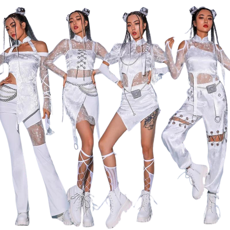 White Lace Hip Hop Outfit – Queer In The World: The Shop
