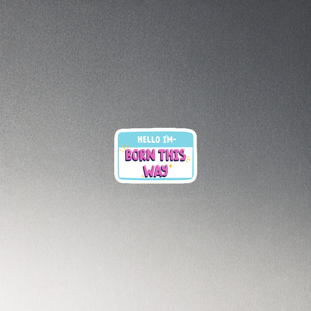 Hello I'm Born This Way Magnet – Queer In The World: The Shop