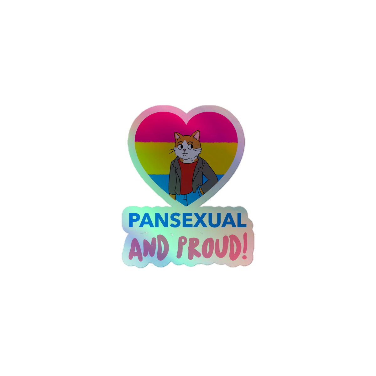 Pansexual And Proud Holographic Stickers – Queer In The World: The Shop