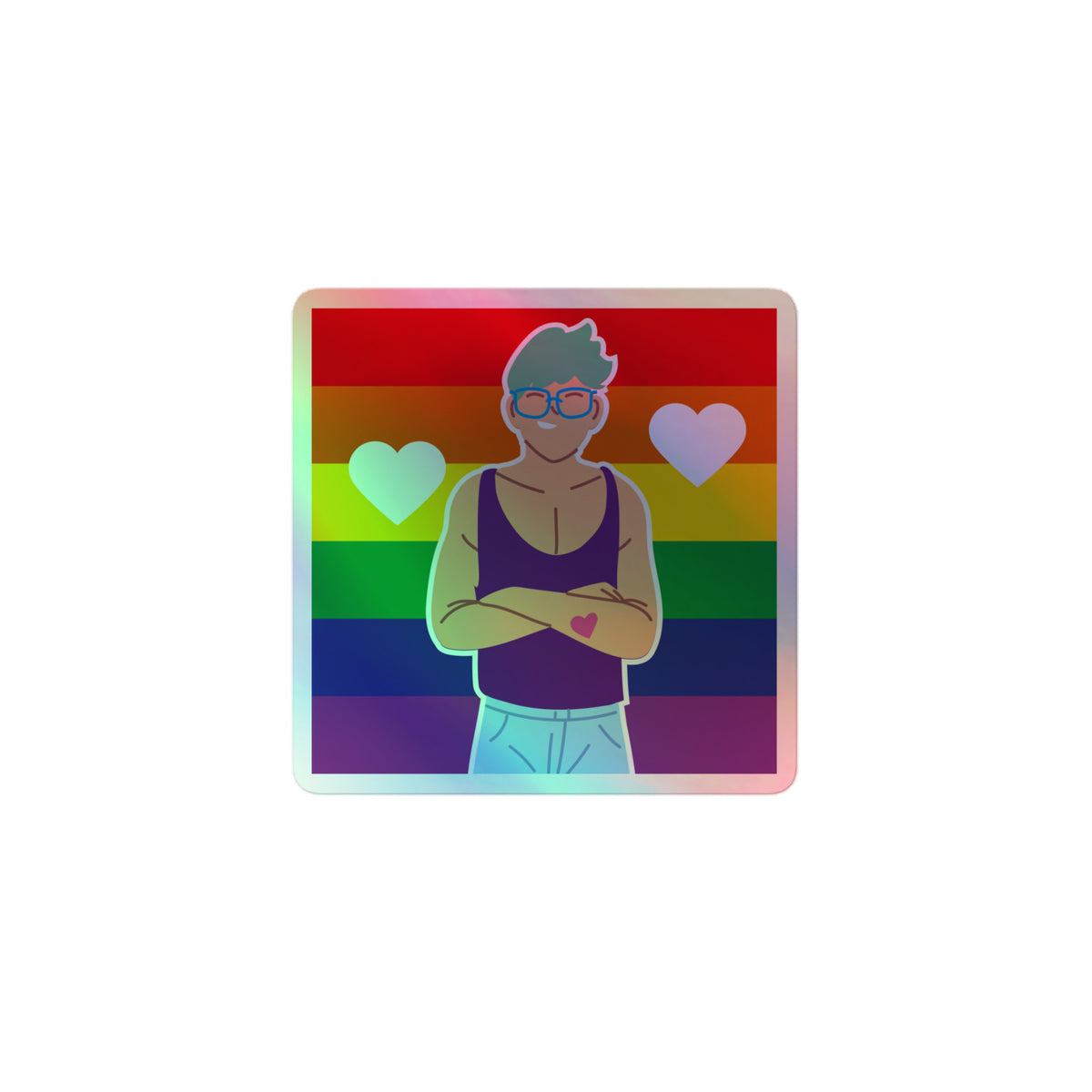Queer Love Holographic Stickers – Queer In The World: The Shop