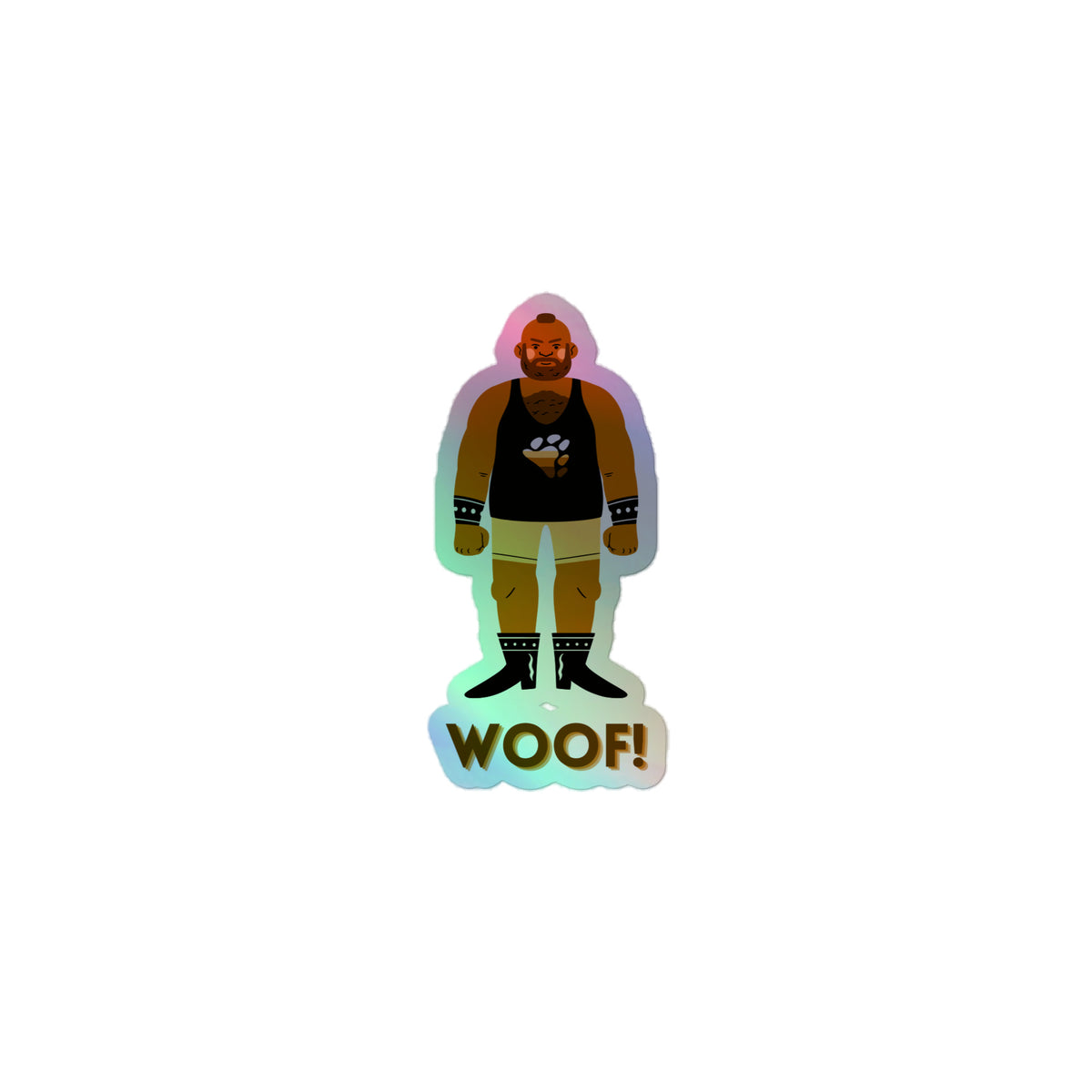 Woof! Gay Bear Holographic Stickers – Queer In The World: The Shop
