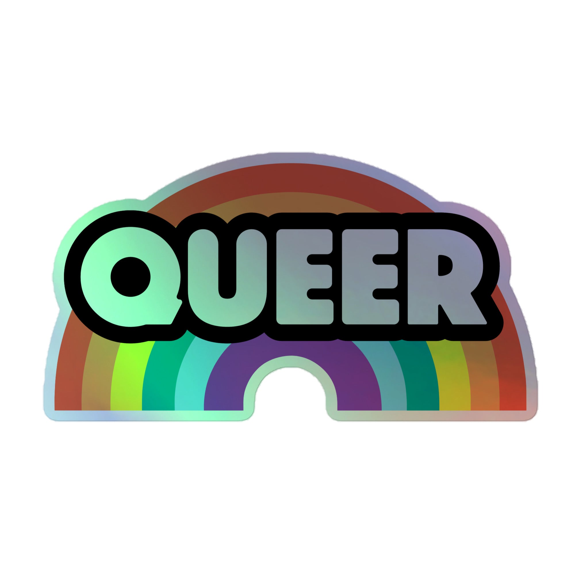 Queer Rainbow Holographic Stickers – Queer In The World: The Shop