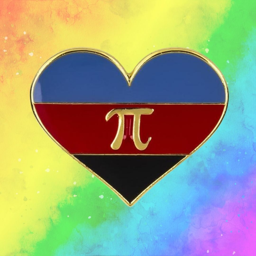 Polyamorous Pride Heart Enamel Pin – Queer In The World: The Shop