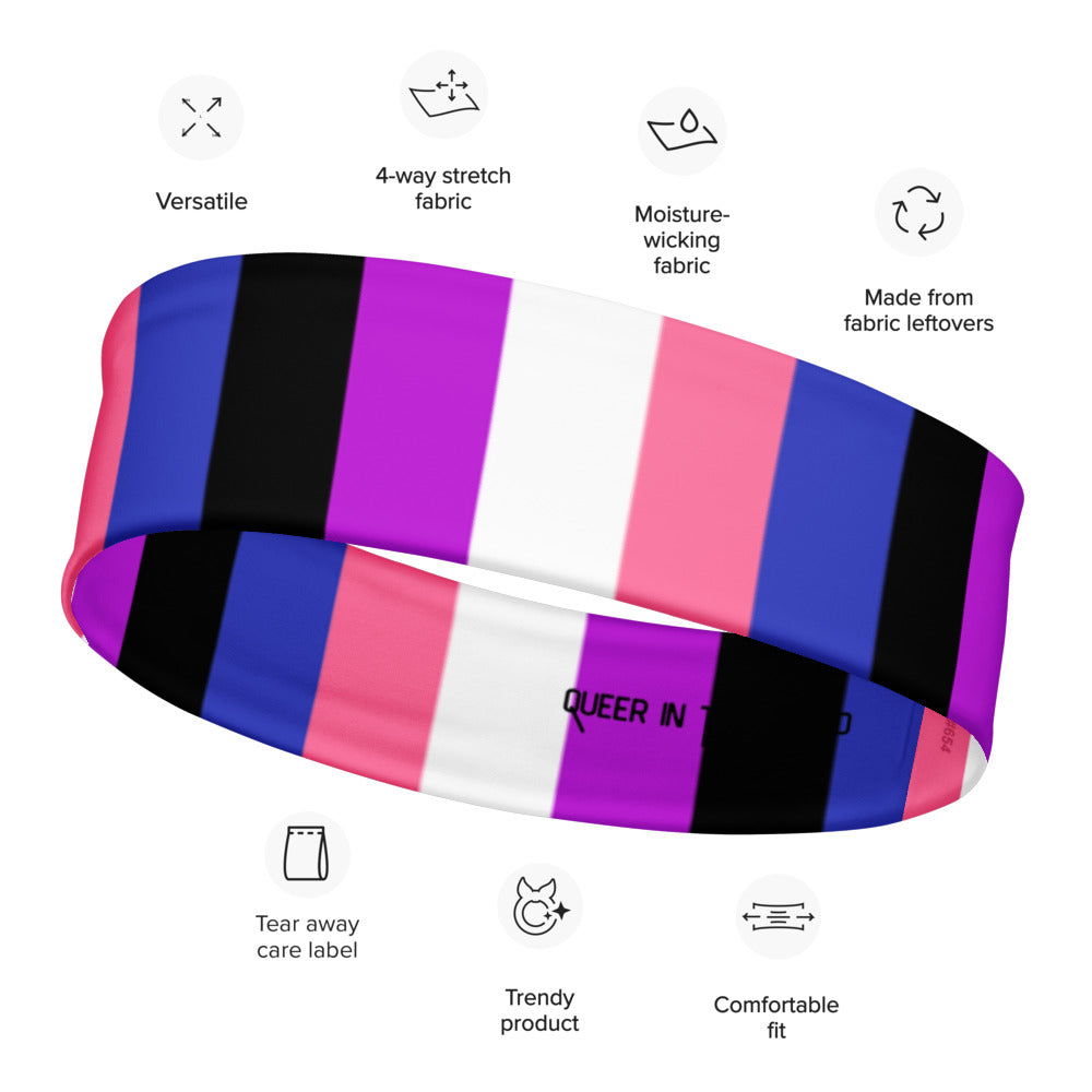 Genderfluid Pride Headband – Queer In The World: The Shop