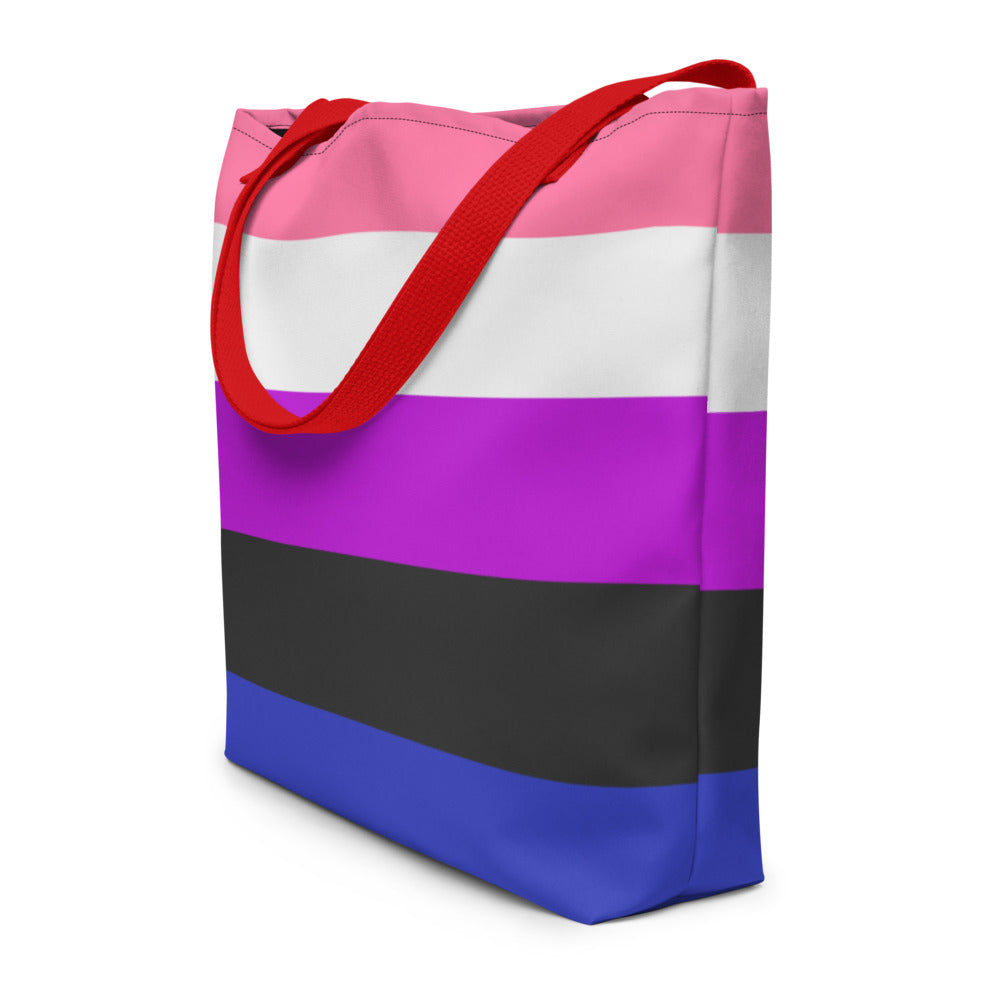 Genderfluid Extra Large Tote Bag – Queer In The World: The Shop
