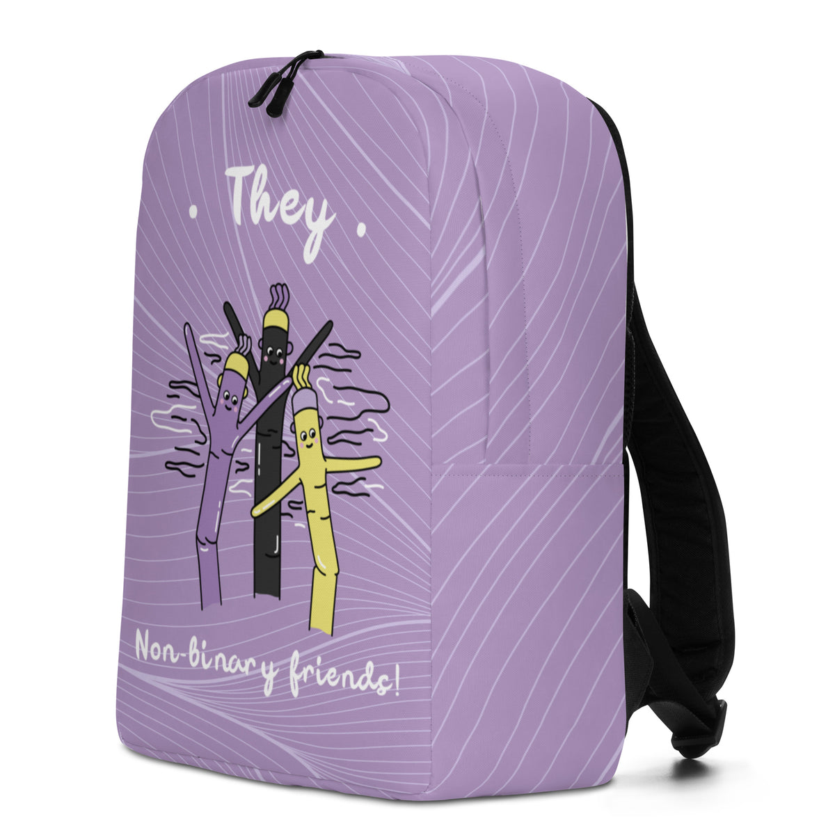 They Non-Binary Friends Minimalist Backpack – Queer In The World: The Shop