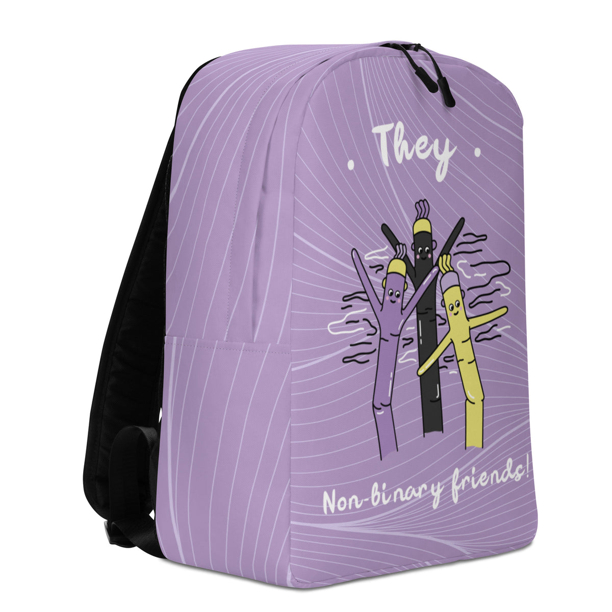 They Non-Binary Friends Minimalist Backpack – Queer In The World: The Shop