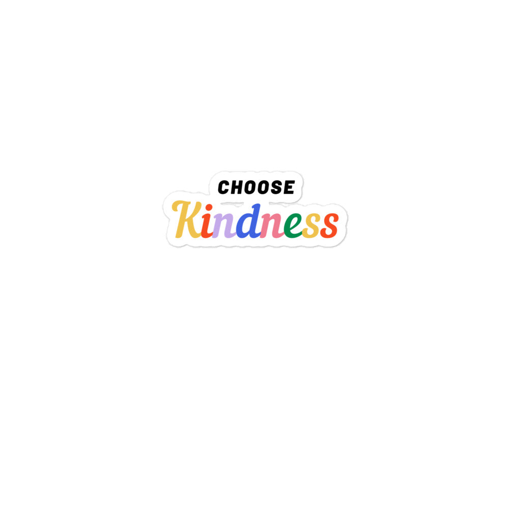 Choose Kindness Bubble-Free Stickers – Queer In The World: The Shop