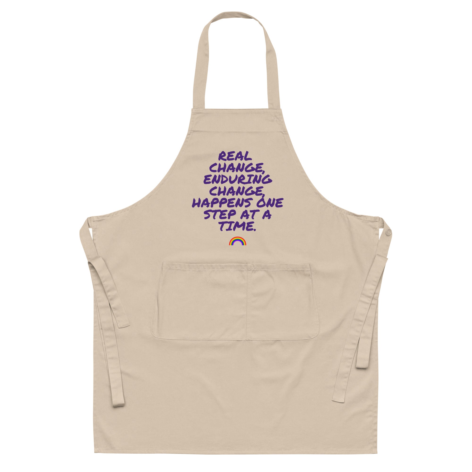 Real Change, Enduring Change Organic Cotton Apron – Queer In The World ...