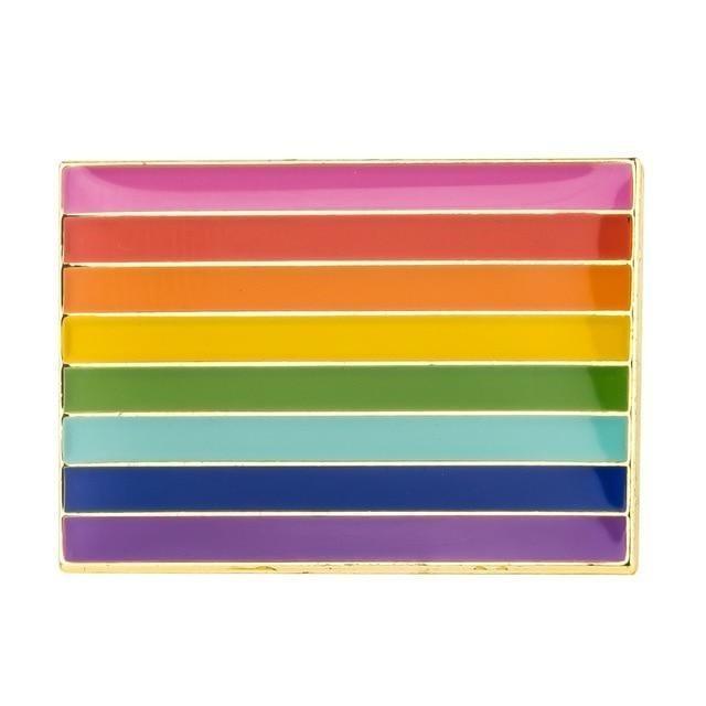 The Original Pink Striped LGBT Pride Enamel Pin – Queer In The World ...