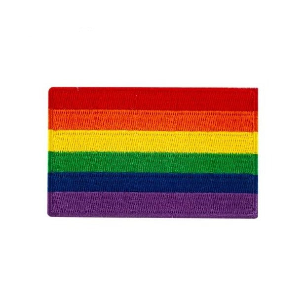 Gay Pride Flag Iron On Embroidered Patch – Queer In The World: The Shop